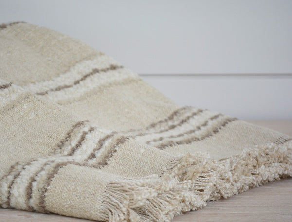 becker natural and cream throw – homenature