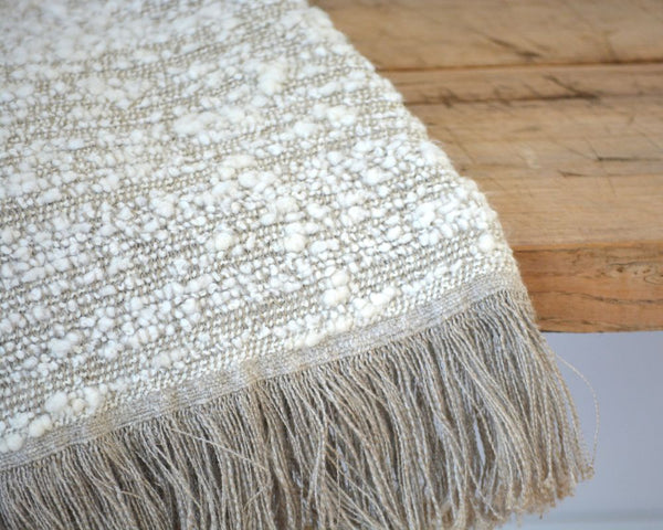 nubby throw, cream – homenature