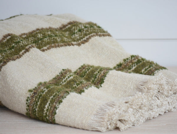 becker natural and olive throw – homenature